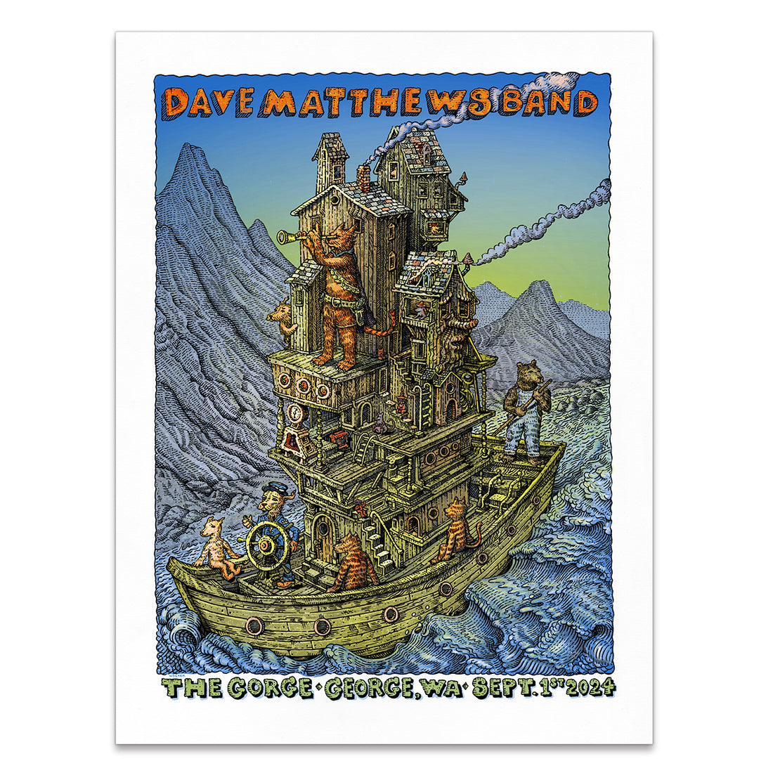 DMB Show Poster George, WA 9/1/2024 – Dave Matthews Band