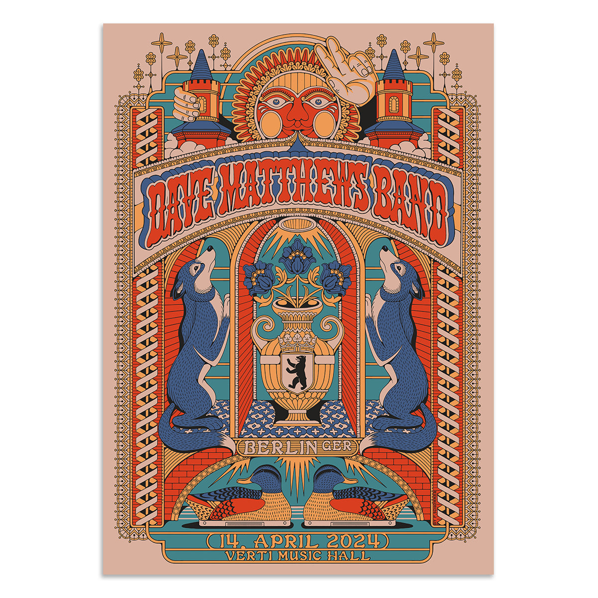 DMB Show Poster Berlin, DE 4/14/2024 – Dave Matthews Band