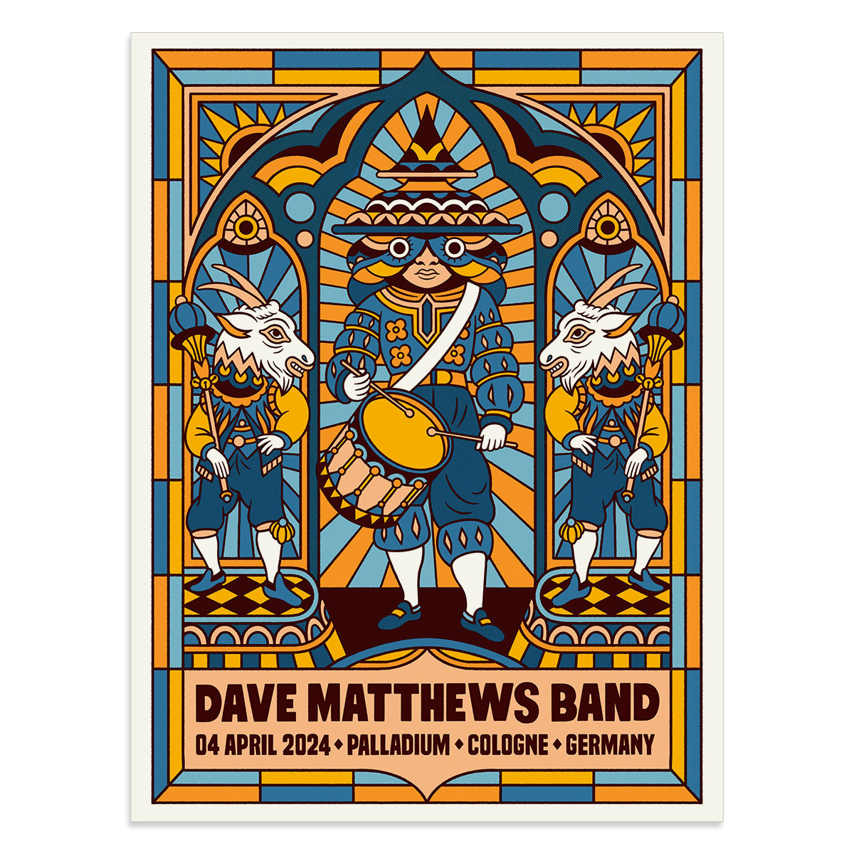 DMB Show Poster Cologne, DE 4/4/2024 – Dave Matthews Band
