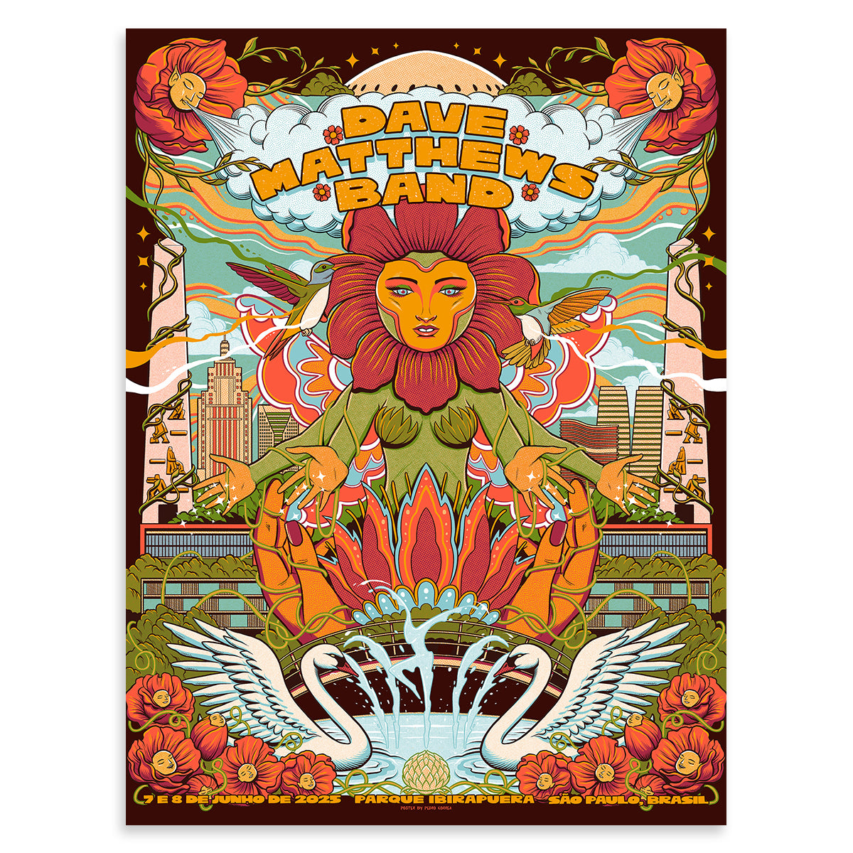 DMB Show Poster Sao Paulo , BR 6/7-6/8/2025 – Dave Matthews Band